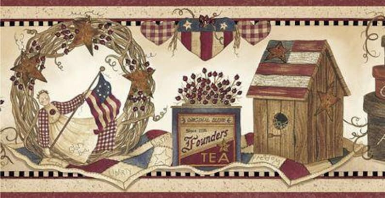 Let Freedom Ring Wallpaper Border Ffr12622b Kbe12622b - Etsy