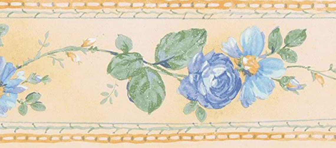 String Along Floral Wallpaper Border Fcm47021b 418B164 - Etsy