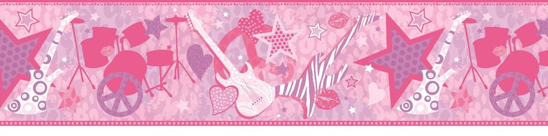 Rockstar Wallpaper Border Gir94001b - Etsy
