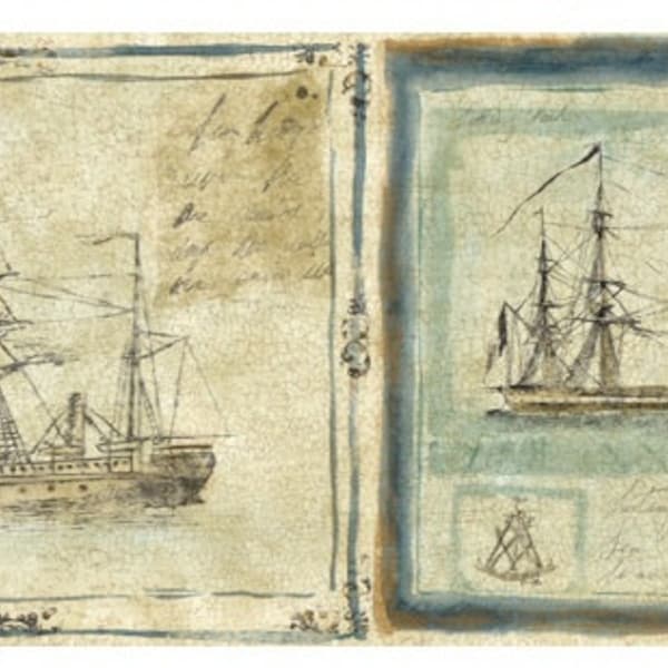Nautical Wallpaper Border - Etsy