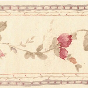 String Along Floral Wallpaper Border Fcm47019b - Etsy