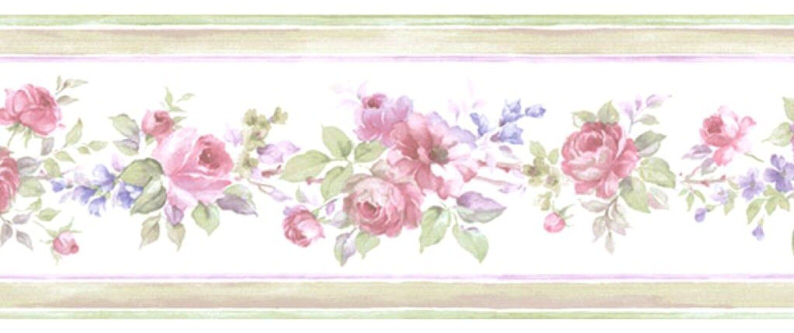 Narrow Floral Wallpaper Border PF79504 - Etsy