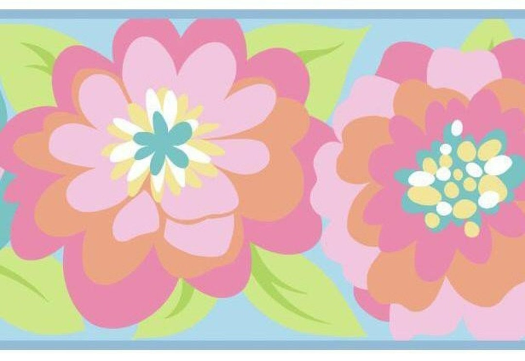 Graphic Garden Wallpaper Border Zb3438bd - Etsy