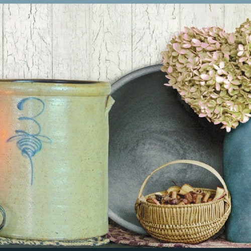 Simple Blessings Crocks and Baskets Wallpaper Border Ac4373bd - Etsy