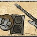 Rock N Roll Guitar Music Wallpaper Border Bg1677b - Etsy