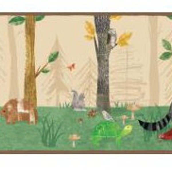 Wildlife Wallpaper Border - Etsy