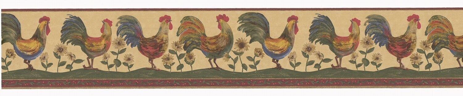 Heart of the Country Rooster Poultry Wallpaper Border FDB50169 - Etsy