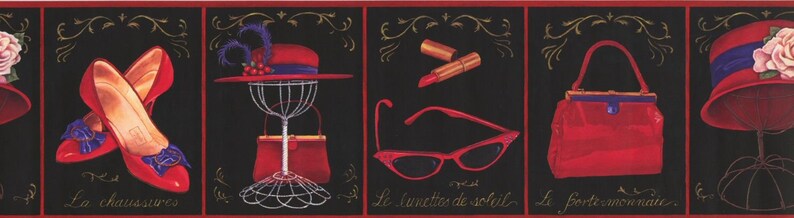 Ladies Red Hat Society Wallpaper Border Kbe12501b / Fp00401b - Etsy