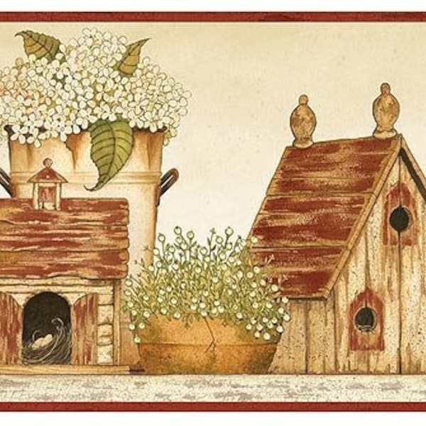 Birdhouse Wallpaper Border - Etsy