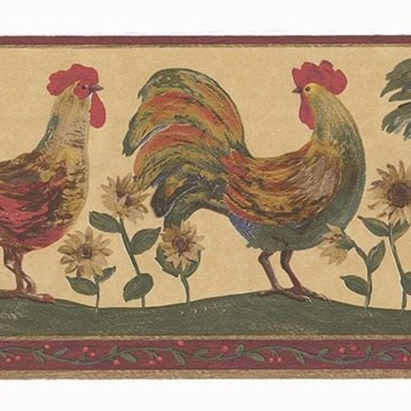 Rooster Wallpaper - Etsy