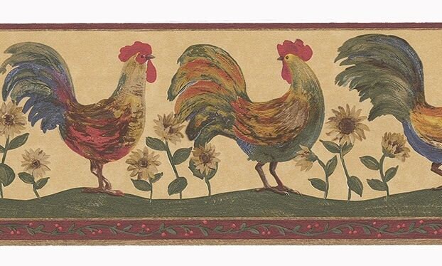 Heart of the Country Rooster Poultry Wallpaper Border FDB50169 - Etsy