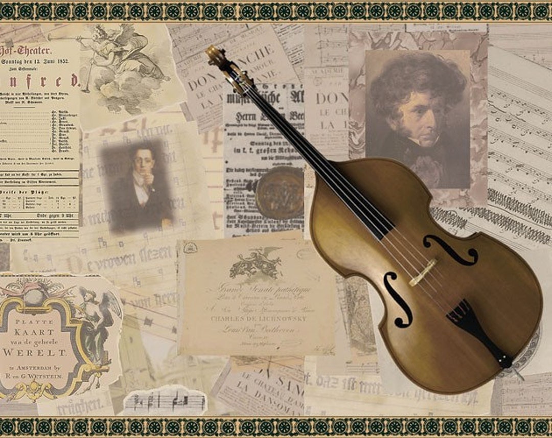 Classical Music Mural-style Wallpaper Border Ca3009b - Etsy