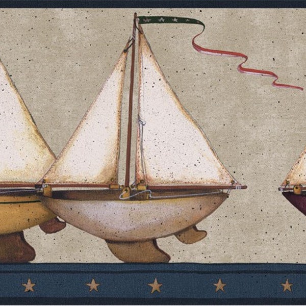 Sailboat Wallpaper Border - Etsy