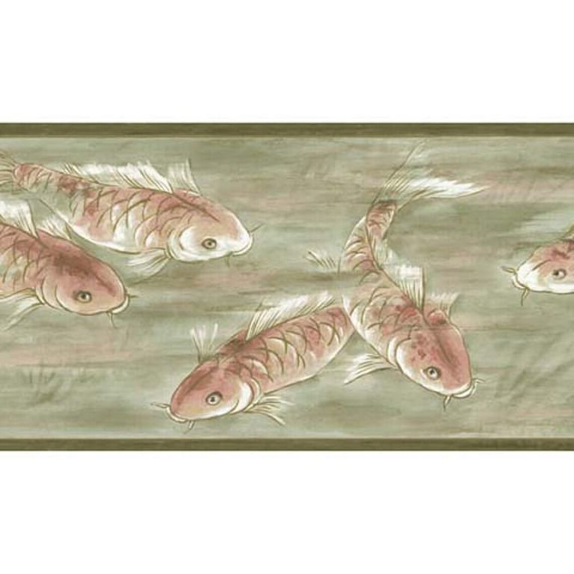 Asian Koi Fish Wallpaper Border 80b64166 - Etsy