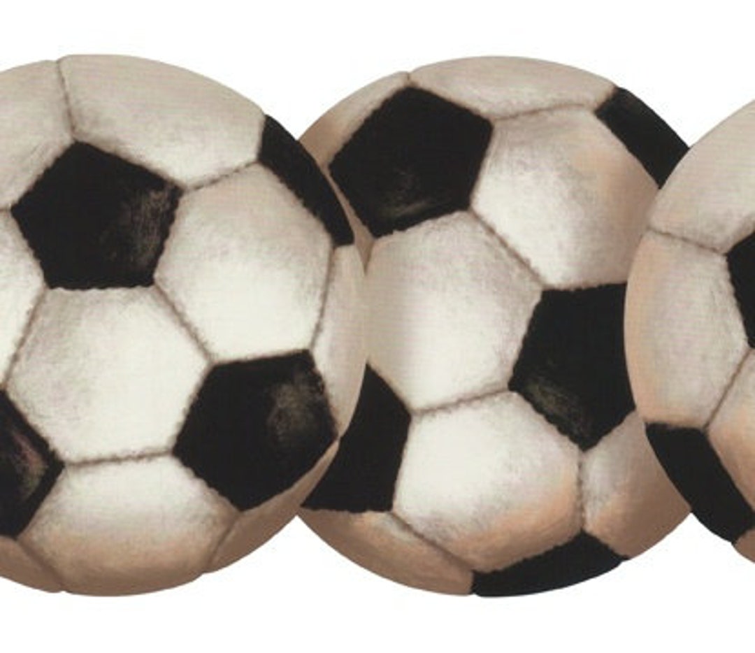 Soccer Balls Wallpaper Border - Etsy
