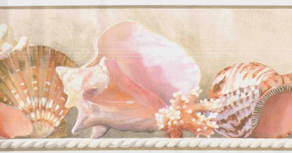 Sea Shells Wallpaper Border Wt1130bcs - Etsy