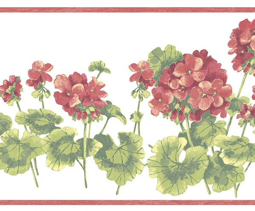 Geranium Wallpaper Border KC78355 - Etsy
