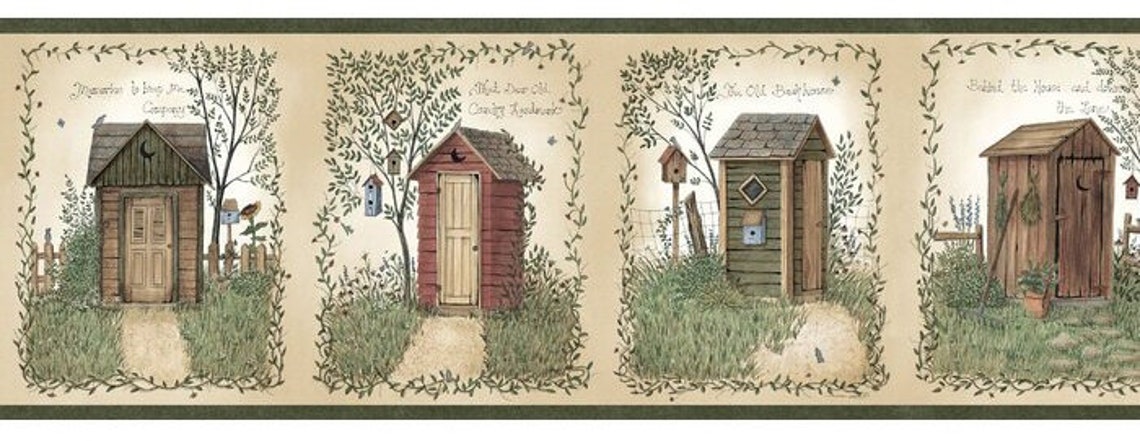 Outhouses Wallpaper Border Bbc50321b - Etsy