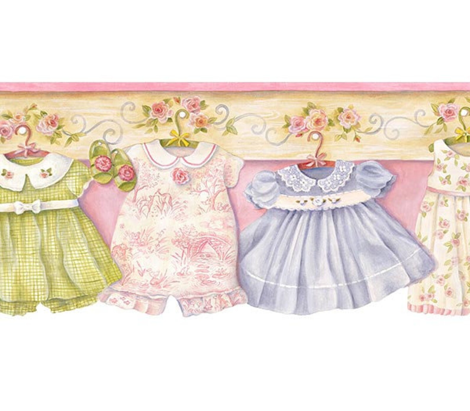 Darling Dresses Wallpaper Border Gu92112b - Etsy