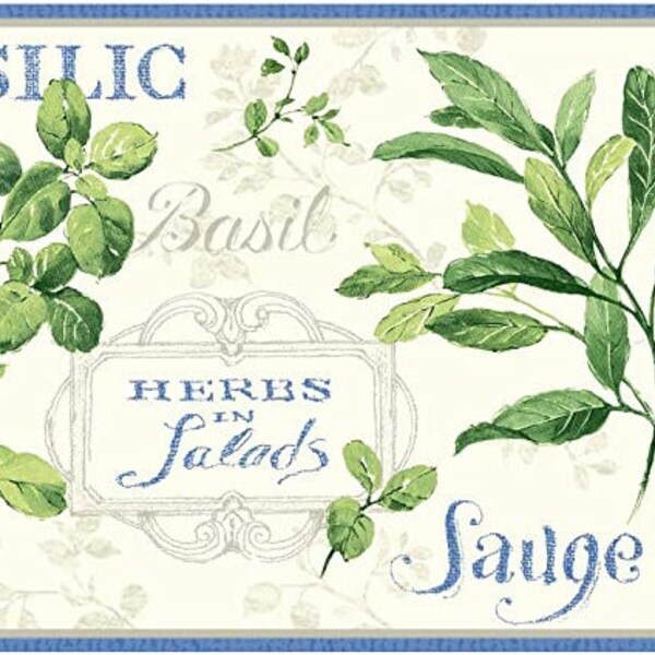 Herb Wallpaper Border - Etsy