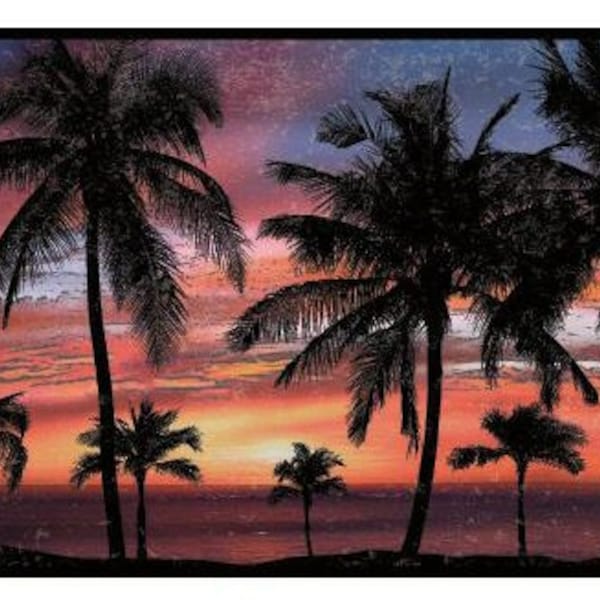 Palm Tree Wallpaper Border - Etsy