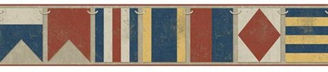 Nautical Sailing Flags Wallpaper Border Ny4843bd - Etsy