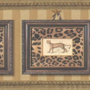 Framed Leopard Prints Wallpaper Border 5803910 - Etsy