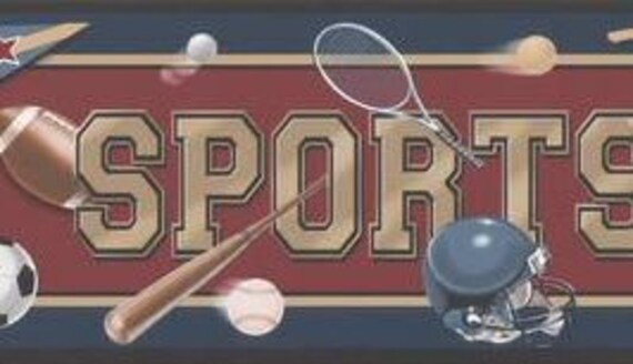 Sports Rally Wallpaper Border BVB35862 | Etsy
