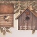 Birdhouses Wallpaper Border - Etsy
