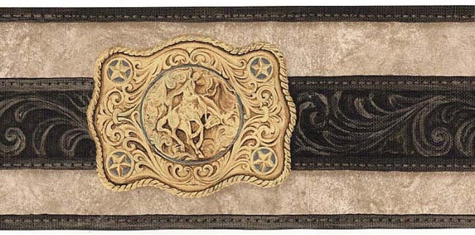 Western Belt Buckles Wallpaper Border Ws6026b - Etsy