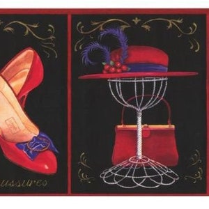 Ladies Red Hat Society Wallpaper Border Kbe12501b / Fp00401b - Etsy