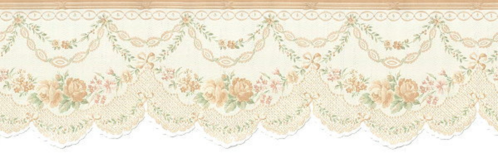 Satin Rose Swag Wallpaper Border 979b02019 - Etsy