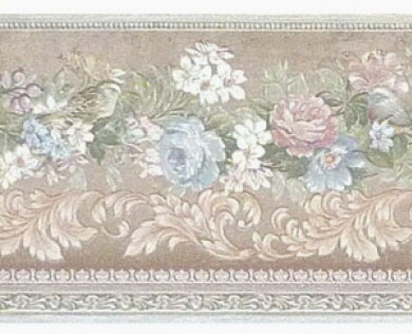 Satin Pastel Roses Wallpaper Border 57831 | Etsy