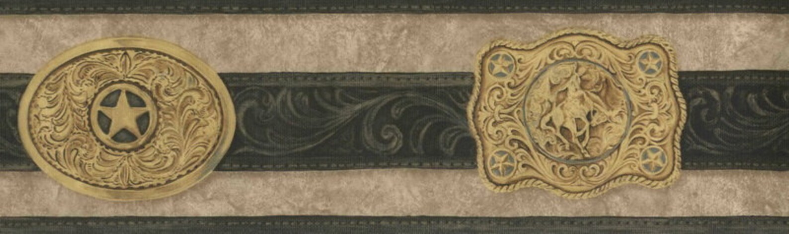 Western Belt Buckles Wallpaper Border Ws6026b - Etsy
