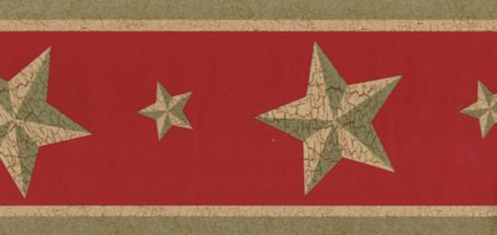 Gold Barn Star on Red Wallpaper Border 75b56808 - Etsy