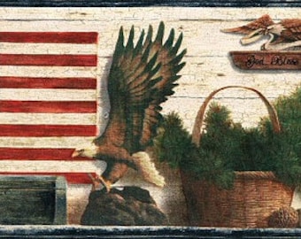 Rustic Lodge Cabins Wallpaper Border Tc48072b | Etsy