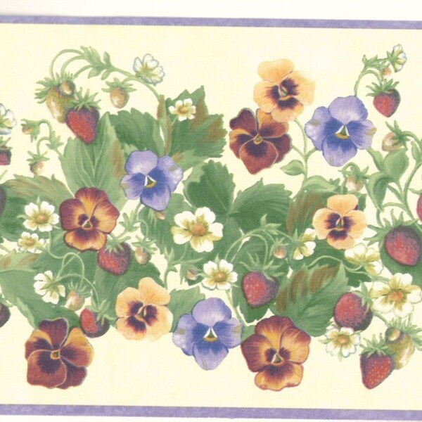 Strawberry Wallpaper Border - Etsy
