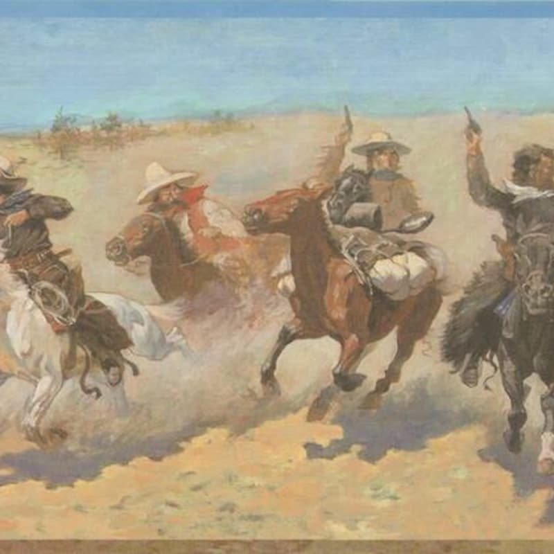 Western Cowboy Wallpaper Border - Etsy