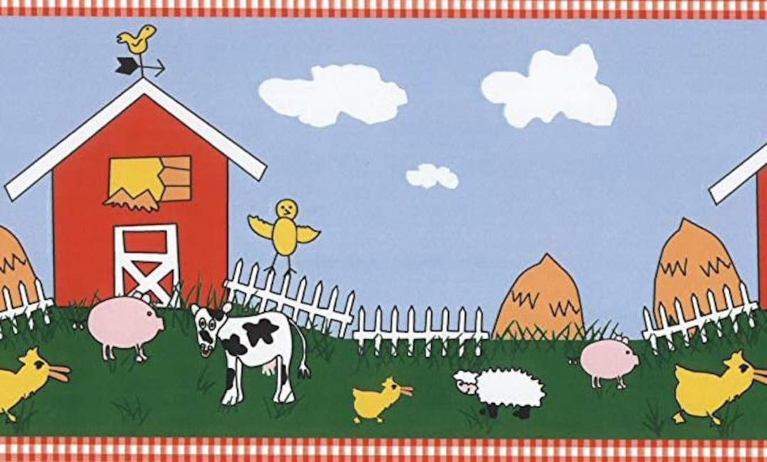 Down on Papa's Farm Wallpaper Border 94407 - Etsy