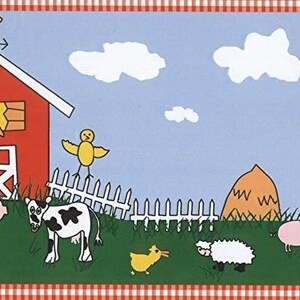Down on Papa's Farm Wallpaper Border 94407 - Etsy