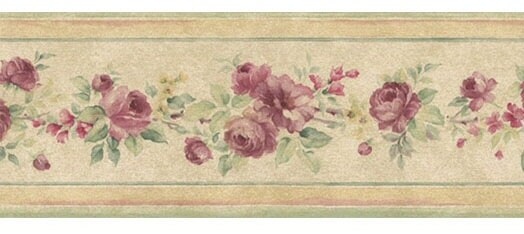 Narrow Floral Wallpaper Border PF79501 - Etsy