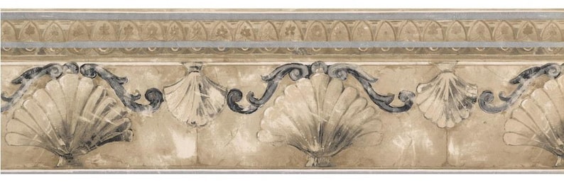 Shells and Scroll Wallpaper Border - Etsy