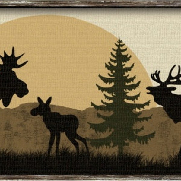 Moose Wallpaper Border - Etsy