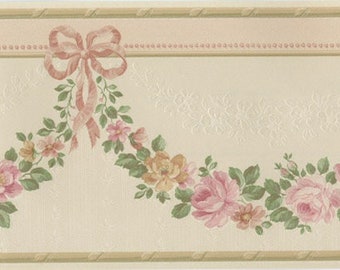 Floral Swag Wallpaper Border - Etsy