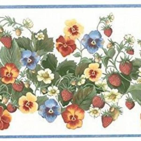 Strawberry Wallpaper Border - Etsy