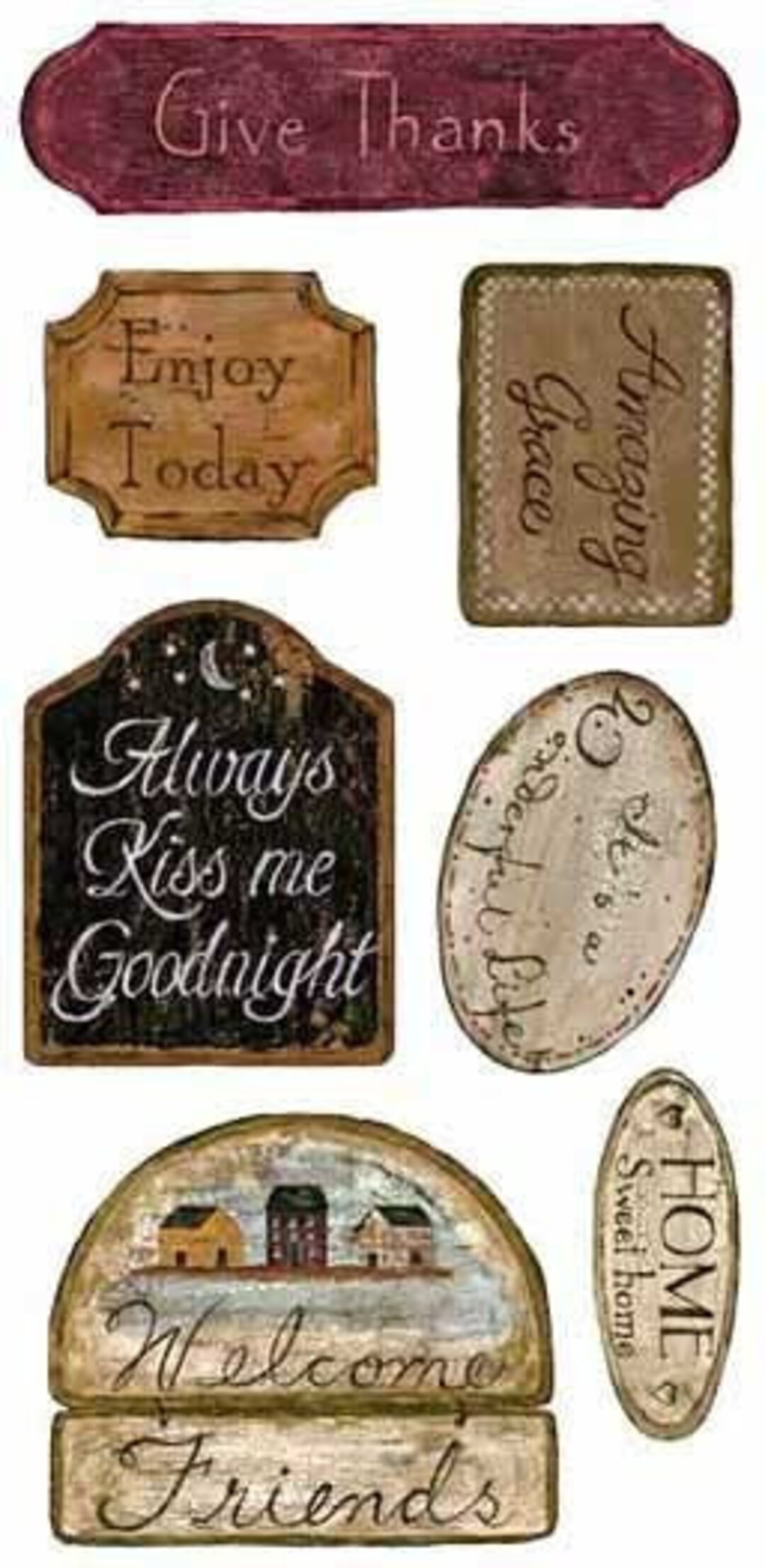 Country Signs Wall Appliques Ct1977m - Etsy