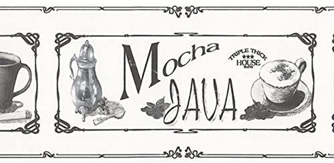 Mocha Java, Cafe Latte, Vanilla Nut Classico Coffee Wallpaper Border ...