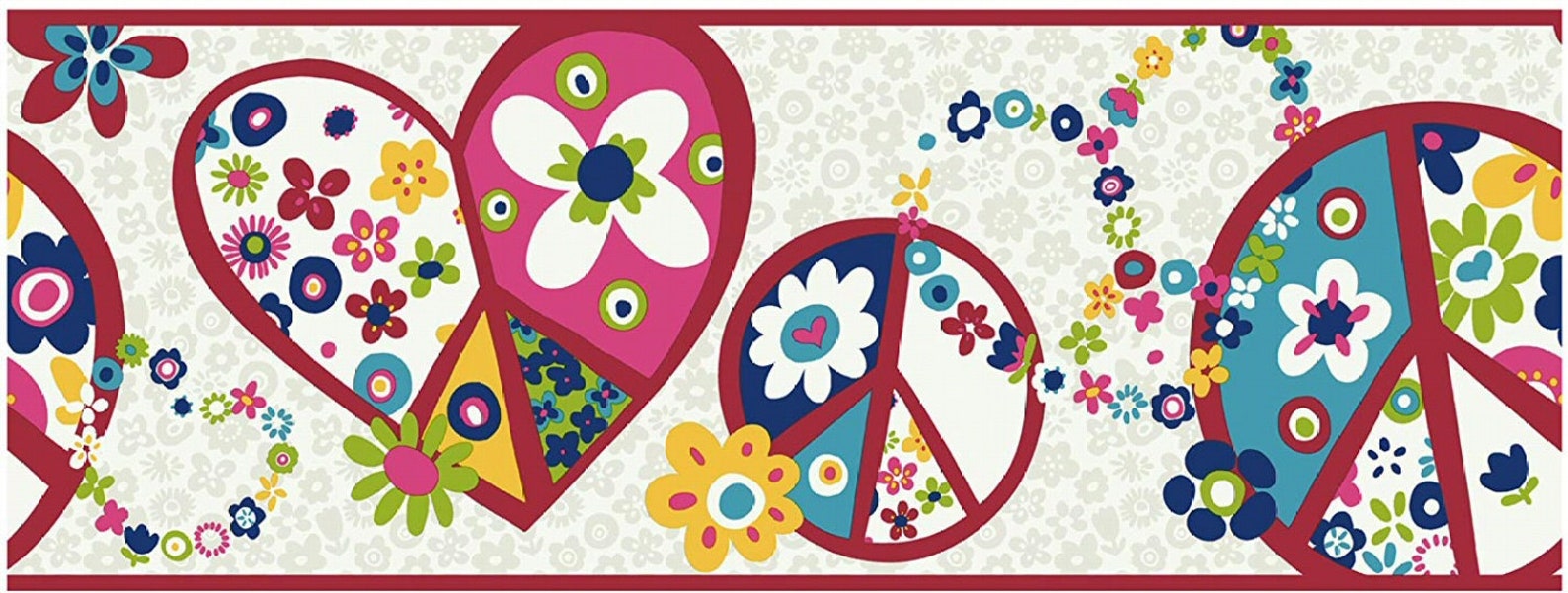 Peace Sign Wallpaper Border - Etsy
