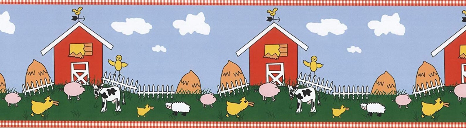 Down on Papa's Farm Wallpaper Border 94407 - Etsy