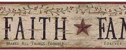 Faith, Family, Friends Wallpaper Border Bg1608bd Yc3390bd - Etsy